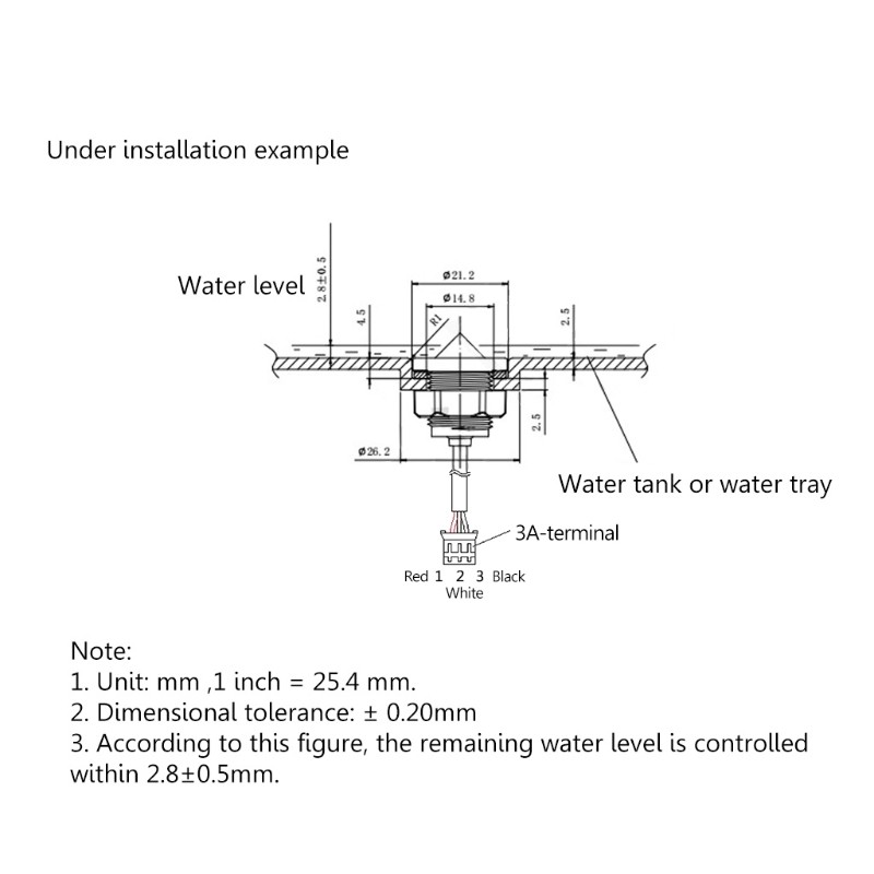 Liquid Level Sensor Replaceable Float Type Water Level Sensor for ...