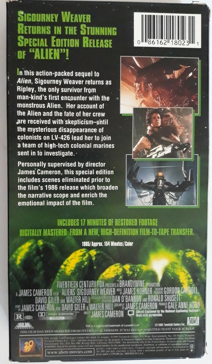 Aliens Special Edition Vhs