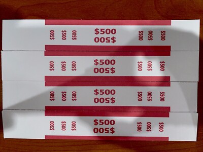 Pack of 50 $500 Currency Straps Bill Wrappers Money Bands NON-STICK | eBay