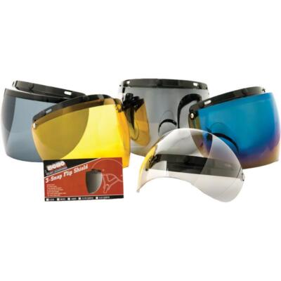 ECHO 3 Snap Flip Up Universal Helmet Shield Adjustable Snaps Anti ...