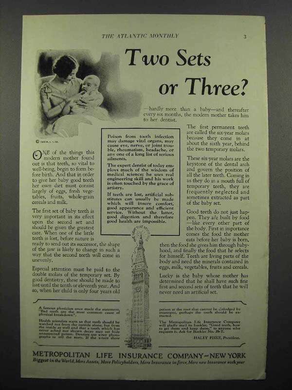 1925 Metropolitan Life Insurance Ad - Two Sets? | eBay