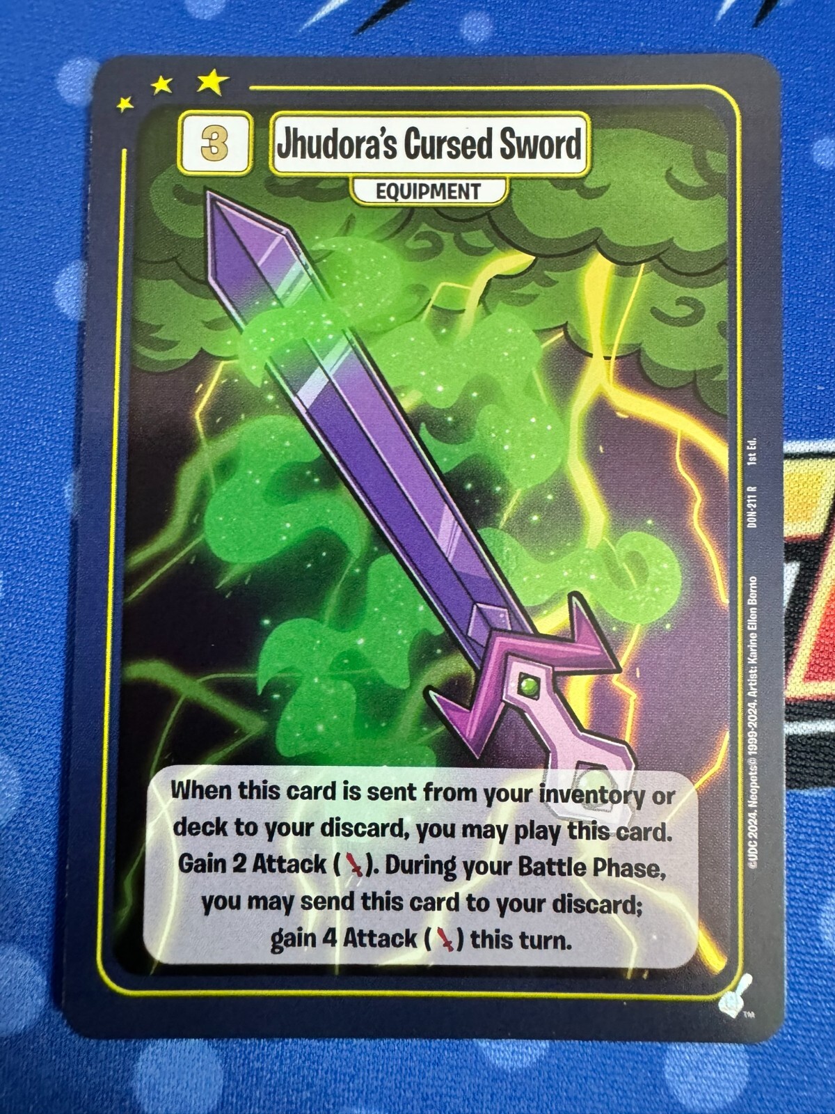 Neopets Battledome TCG FOIL Jhudora's Cursed Sword 1st Edition | eBay