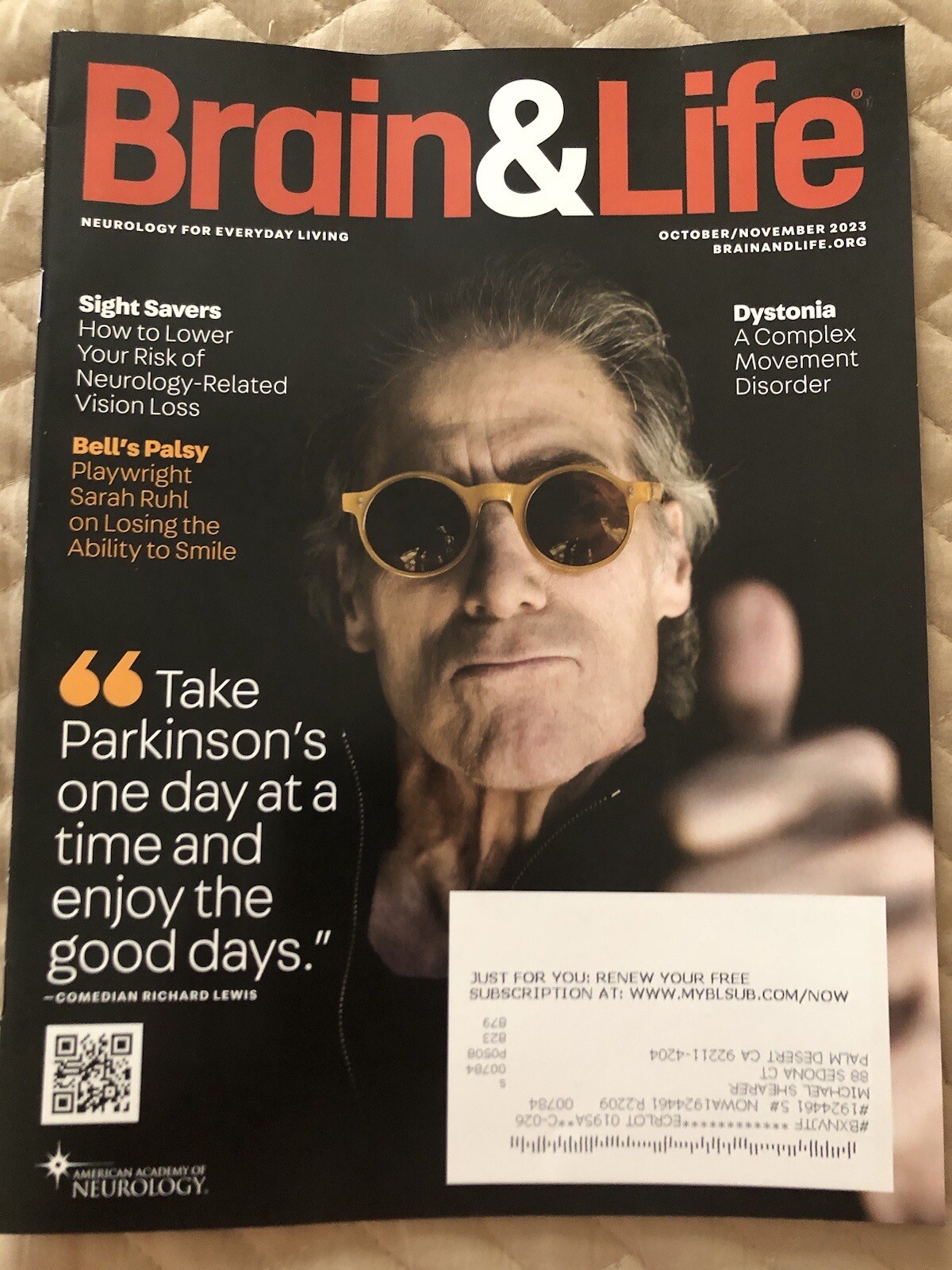 Brain & Life Magazine, October/November 2023 New Bell's Palsy Parkinson ...