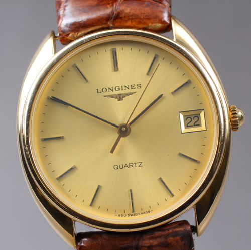 Vintage 1987 [Exc+5] Longines L950.2 950.4839 Gold 33mm Quartz Men's ...