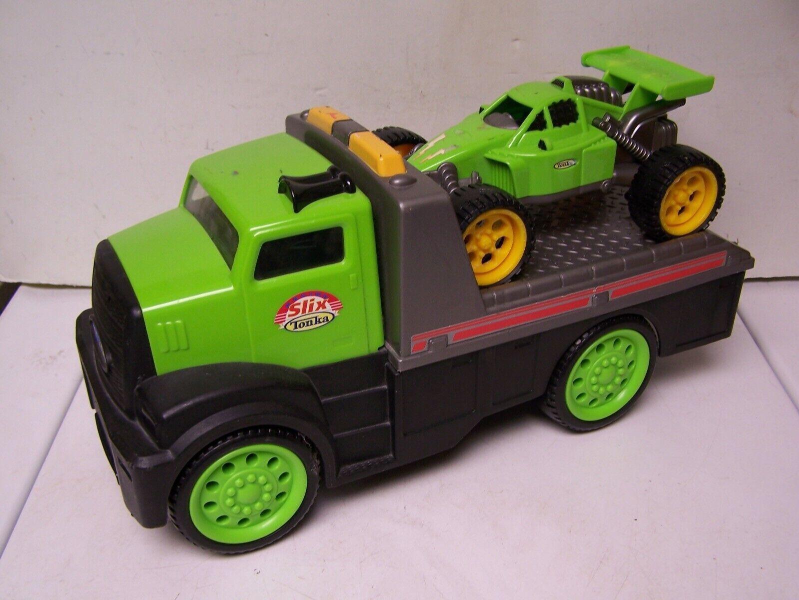 2005 Hasbro Tonka Funrise Off Road Racer & Hauler Truck Racing Slix Toy ...