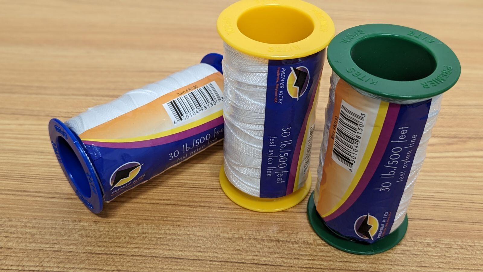Premier Kites - Lot of 3 Winding Nylon Kite String Spools - 500 ft ...