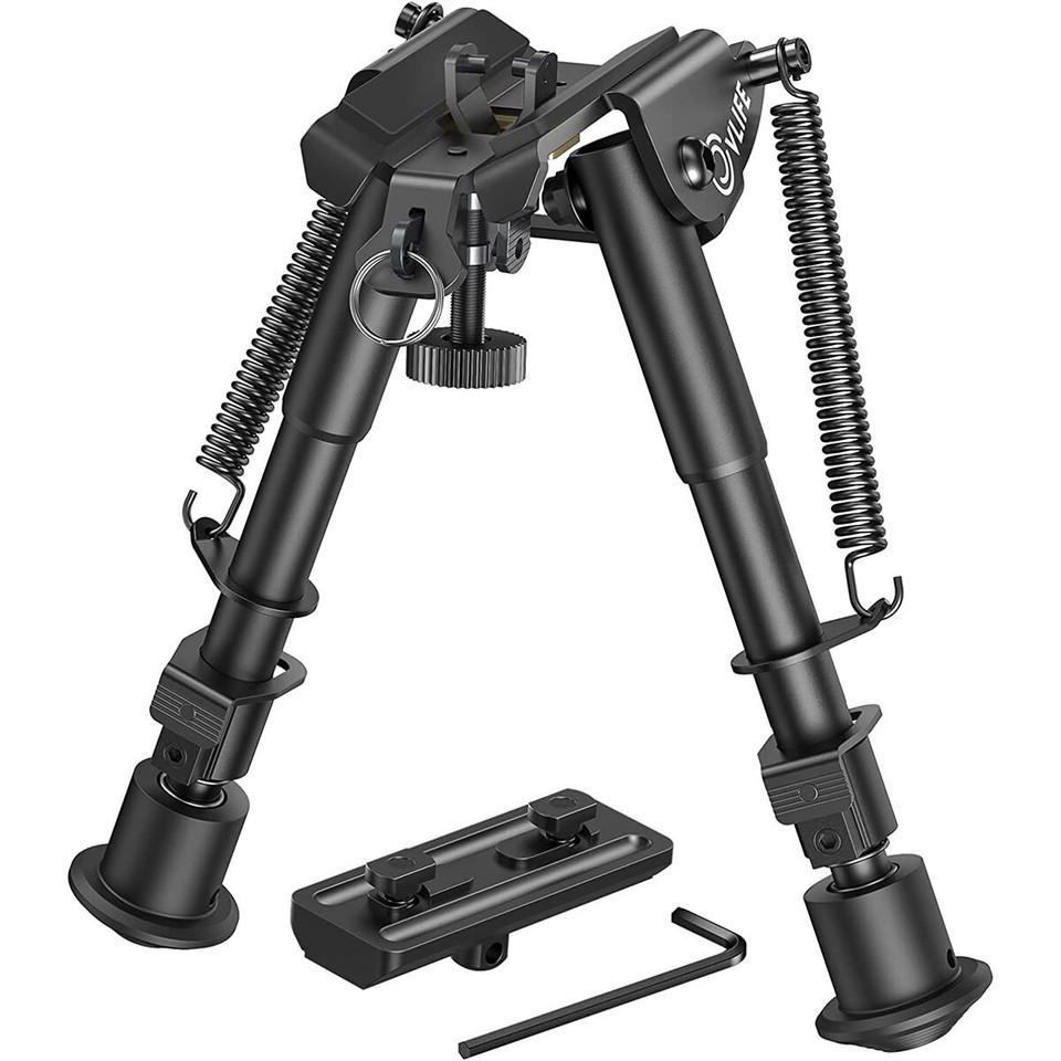 6" to 9" MLOK Rifle Bipod Aluminum Hunting Bipod Spring Return Guns M ...