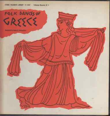 LP James A. Notopoulos Folk Dances of Greece BOOKLET Ethnic Folkways ...