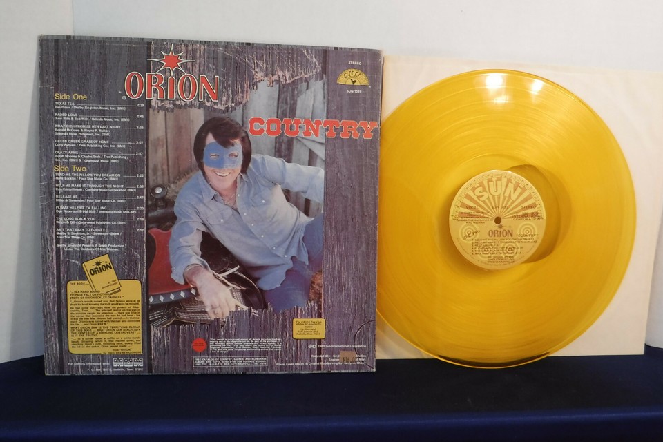 Orion, Country, Sun Records SUN 1019, 1980, GOLD Transparent Vinyl ...