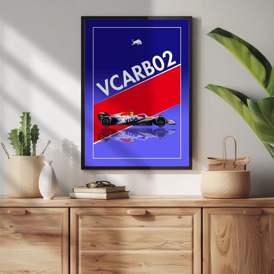 Racing Bulls VCARB 02, Formula 1, F1 Merch, Poster, Print, F1 Car 2025 ...
