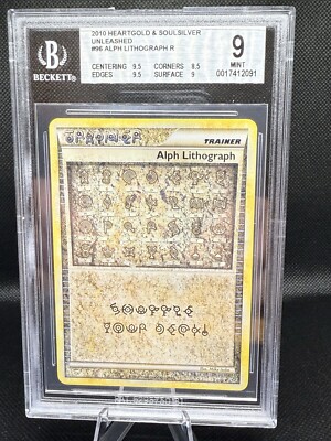 2010 POKEMON Alph Lithograph 96/95 ENG - Secrète - HGSS Unleashed BGS9 ...