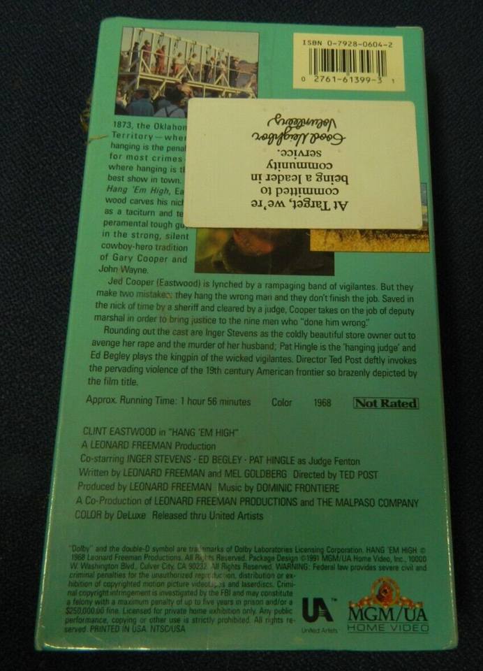 Hang Em High (VHS) 27616139931| eBay