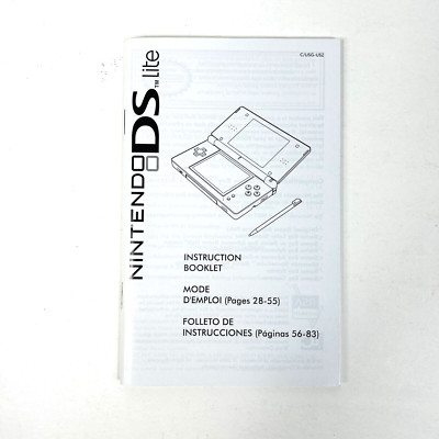 Nintendo DS Lite Owners Manual/Instruction Booklet ONLY Authentic ...