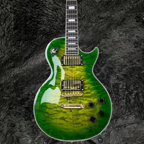 Good Quality 1959 Slash Anaconda Burst Flame Maple Top Green Electric ...