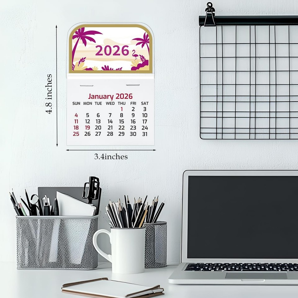 2026 Mini Stick on Calendars Small Peel and Stick Calendar Adhesive ...