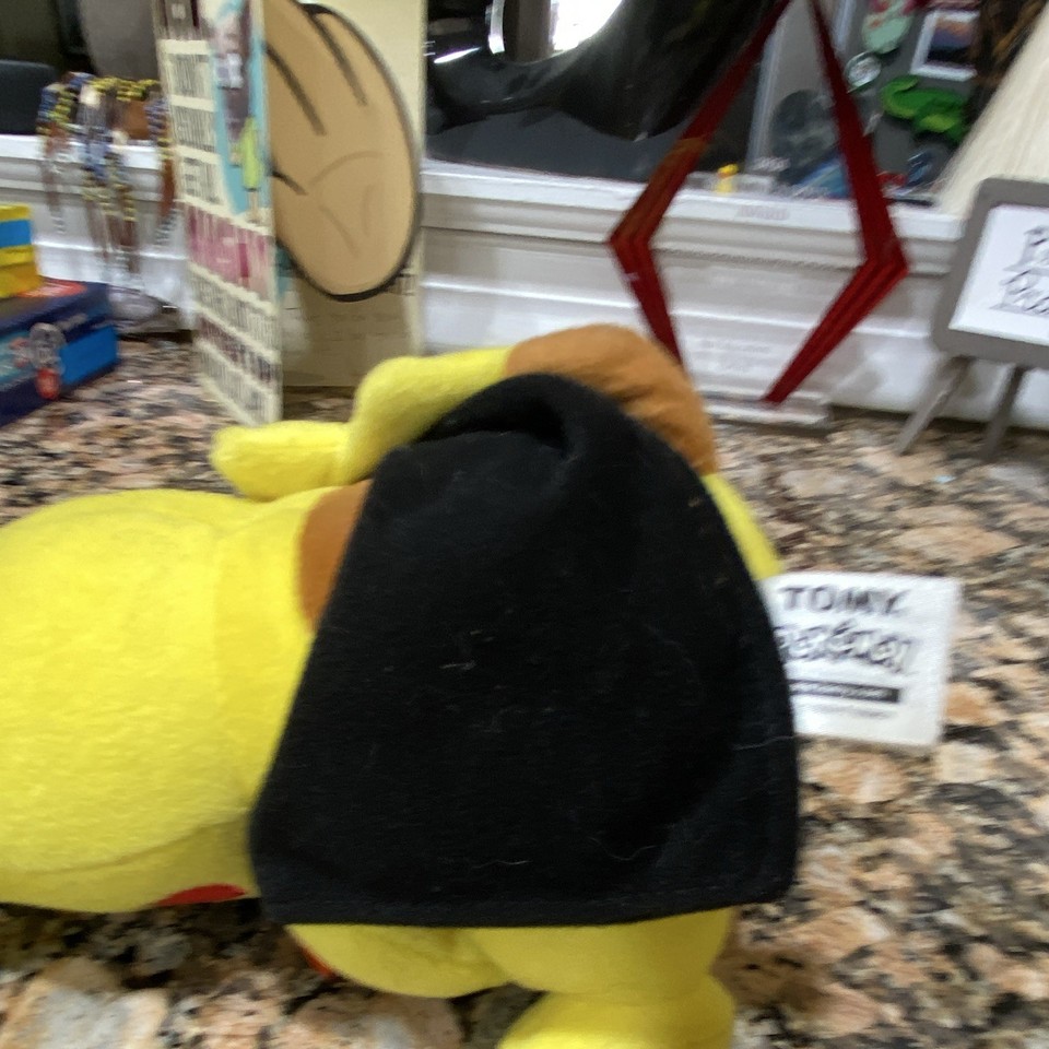 TOMY Pokémon Pikachu Halloween Plush Stuffed Animal w/ Hat & Orange Bow ...