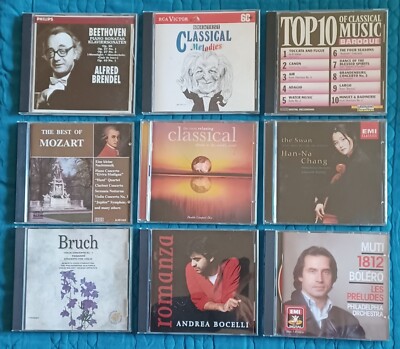 Lot of 9 Classical Music CDs: Mozart/ Bach/ Beethovan/The Swan ...