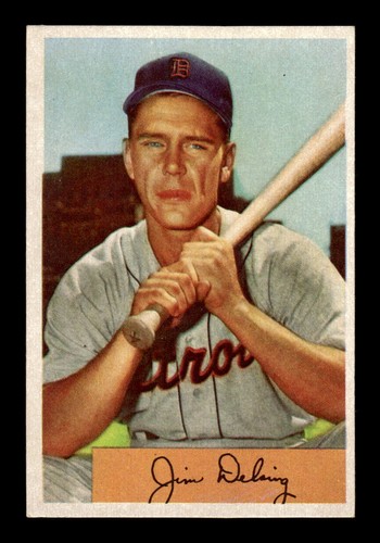 1954 Bowman Baseball #55 Jim Delsing Excellent Detroit Tigers | eBay