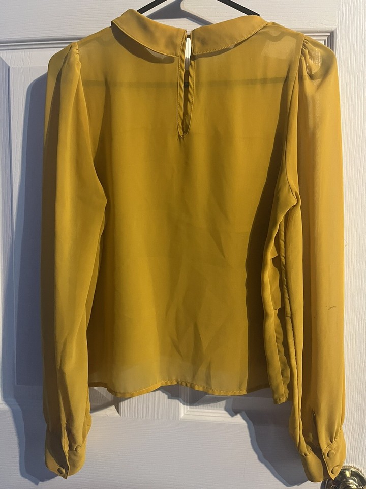Mustard Yellow See Through Top | eBay