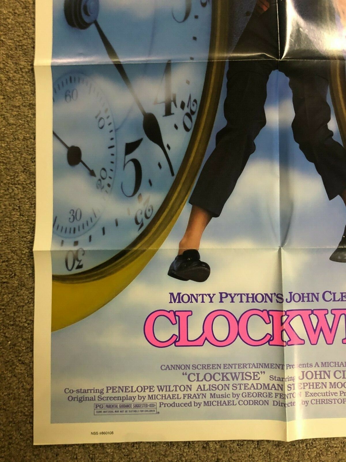 Vintage Original CLOCKWISE One Sheet Movie Poster 27x41 Monty Python ...