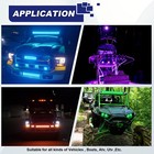 RGB Curved LED Light Bar 42Inch+4Inch RGB LED Pods For Off road Chevy ...