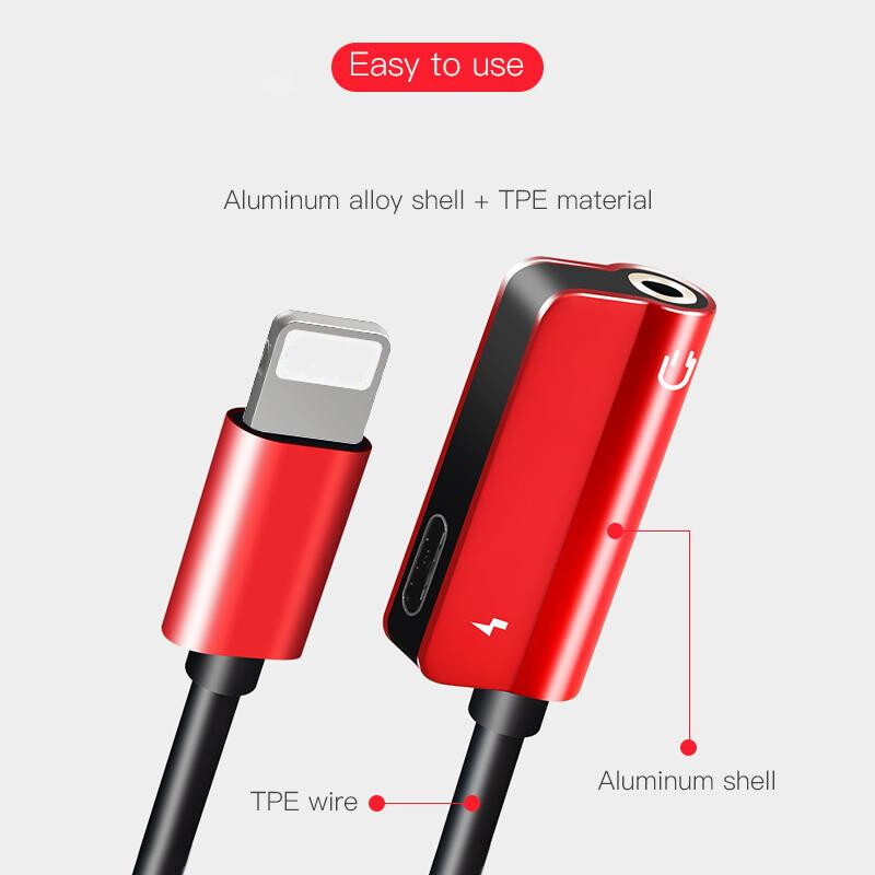 2 in 1 Audio Splitter Adapter 3.5mm Headphone Jack Adapter & Charger ...