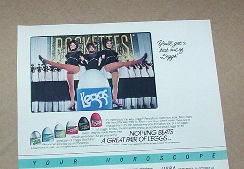 1984 print ad - L'eggs pantyhose Leggs - ROCKETTES sexy girl legs ...