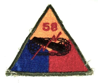 RARE ORIGINAL MID-1950's 58th ARMORED FIELD ARTILLERY BN. PATCH OFF ...