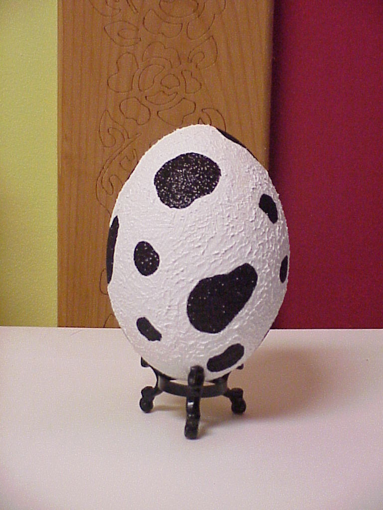 Real Rhea Egg Holstein Dairy Farm Cow Calf Collectible Hagen Renaker ...