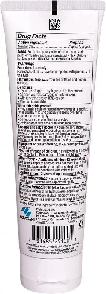 Zim'S Max-Freeze™ PRO Extra Strength Pain-Relieving Cooling Gel, 4 Oz ...