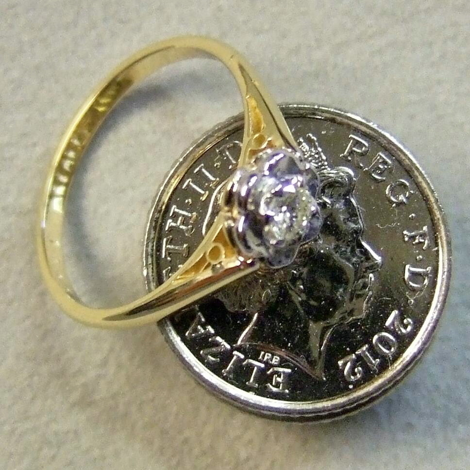 18 ct GOLD second hand diamond solitaire ring | eBay UK