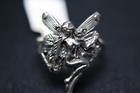 Sterling Silver Fairy Ring Lovely High Detailed Pixie Elf on Tree ...