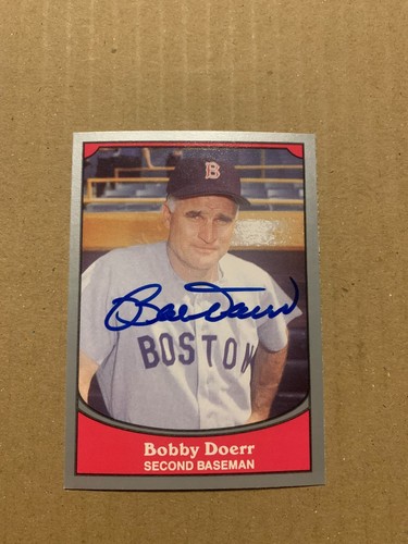 Bobby Doerr signed 1990 Pacific Baseball Legends #21 Boston Red Sox HOF ...