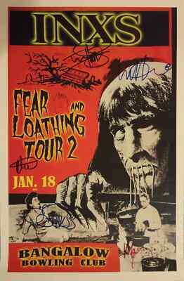 1983 INXS Concert Poster Wall Art Print facsimile autographed size ...