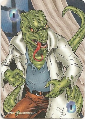 Marvel OVERPOWER 1 INTELLECT POWER CARD - Lizard - IQ - 1I 1 I | eBay