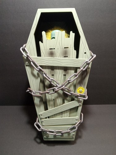 Gemmy Halloween Cursed Coffin Screaming Pop-up Moving Zombie 18" Motion ...