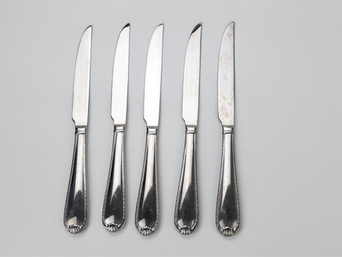 5 Pc Reed & Barton "Domain" Rope Edge 18/10 Stainless Steel Steak ...