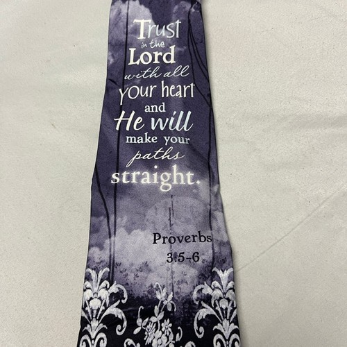 Eagles Wings Religious Tie Proverbs 3:5-6 Trust in the Lord Silk ...