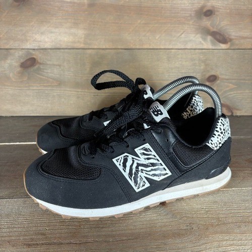 new balance 574 womens size 7.5 shoes black zebra athletic running ...