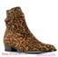 Mens Leopard Printed Buckles Ankle Boots Western Suede Leather High Top ...