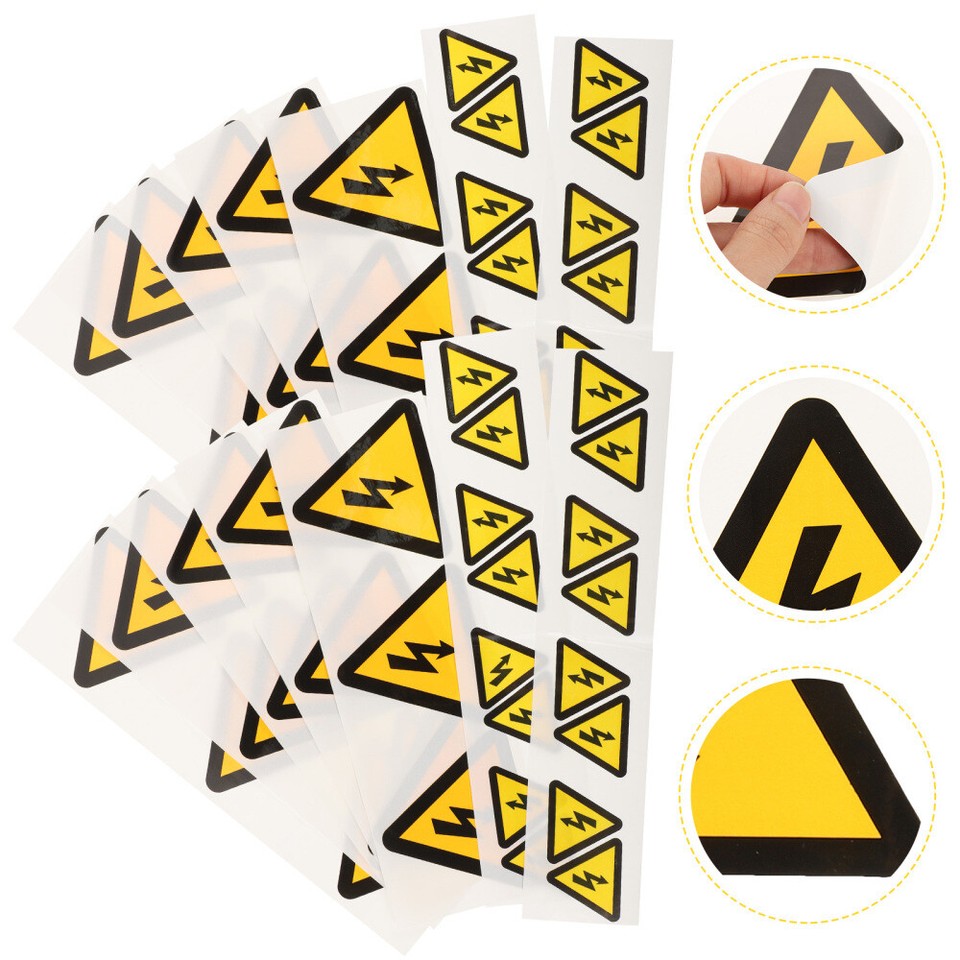 30PCS Warning Stickers Adhesive Labels Electrical Shocks Hazard Warning ...