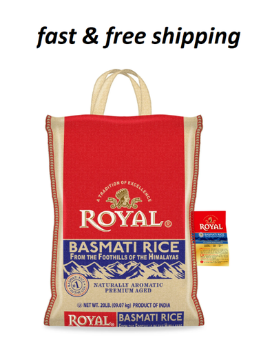 Authentic Royal Naturally Aged Long Grain Indian White Basmati Rice, 20 ...
