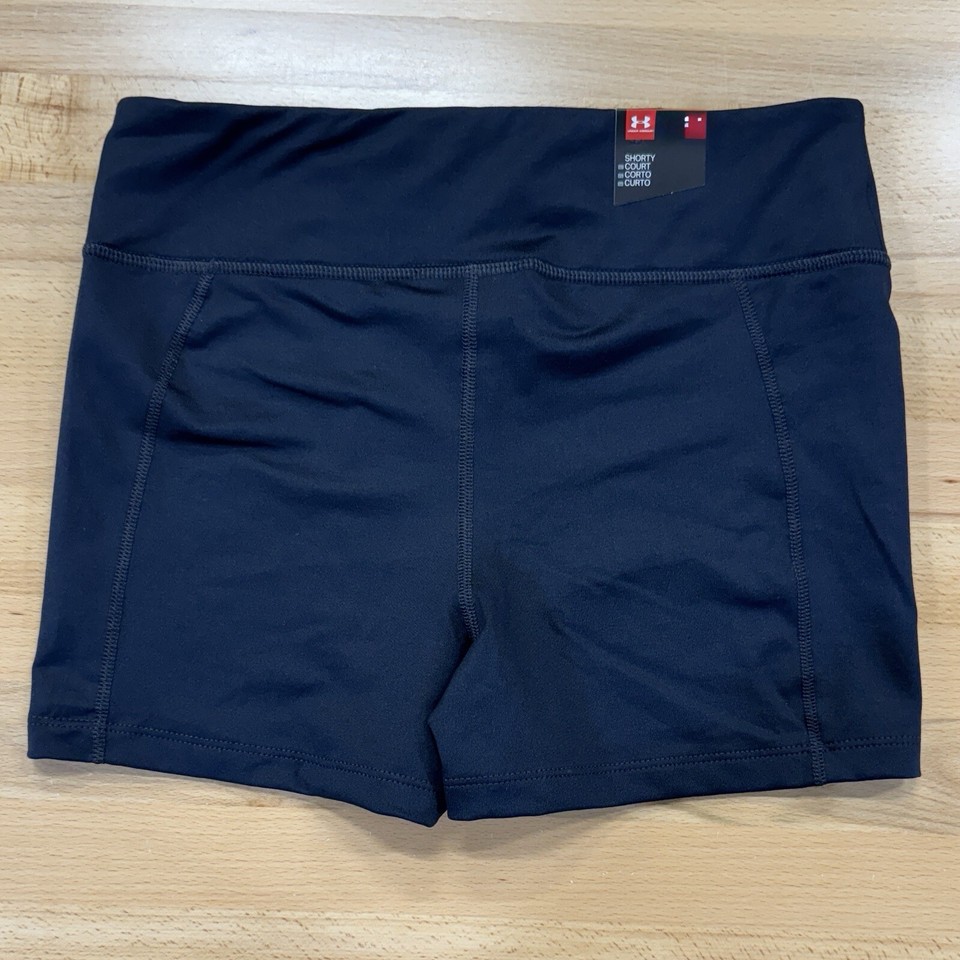 Under Armour Heat Gear Team Shorty Shorts L Black 3" Inseam Compression ...