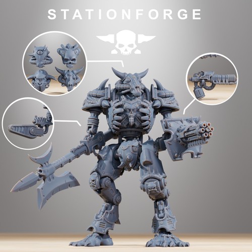 Pythonicus Armageddon- Stationforge Miniatures- Grand Robots - 28mm ...