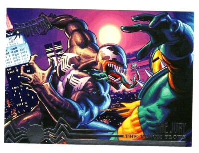 1995 FLEER ULTRA SPIDER-MAN BASE CARD 104 VENOM VS. THE JURY | eBay