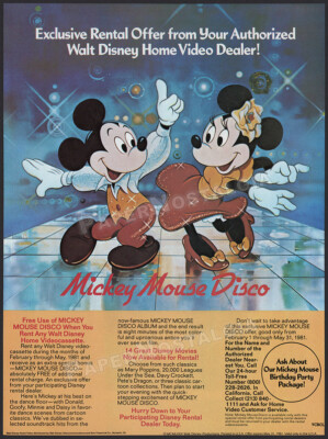 MICKEY MOUSE DISCO promotion__Original 1981 Print AD / ADVERT__Walt ...