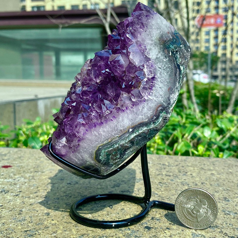 2.66LB Natural high-quality amethyst quartz crystal love decoration ...