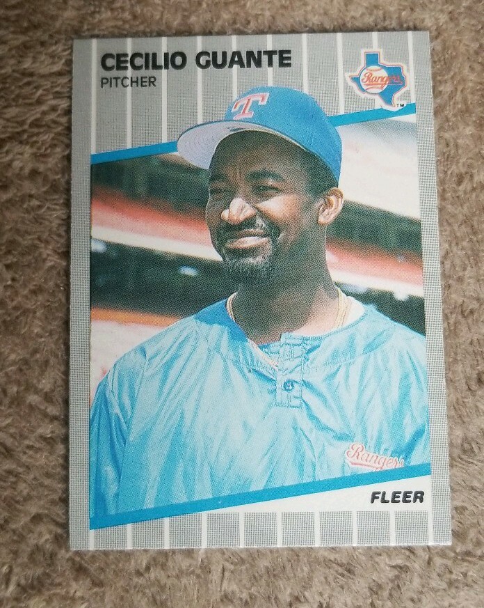 1989 Fleer Texas Rangers Baseball Card #519 Cecilio Guante | eBay
