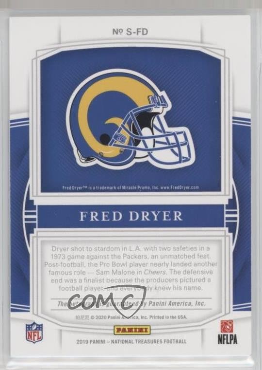 2019 Panini National Treasures Signatures Holo Silver /15 Fred Dryer #S ...