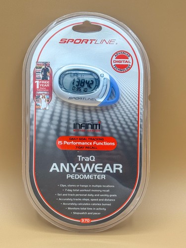 Sportline Silver & Blue Traq Any-Wear Pedometer BRAND NEW | eBay